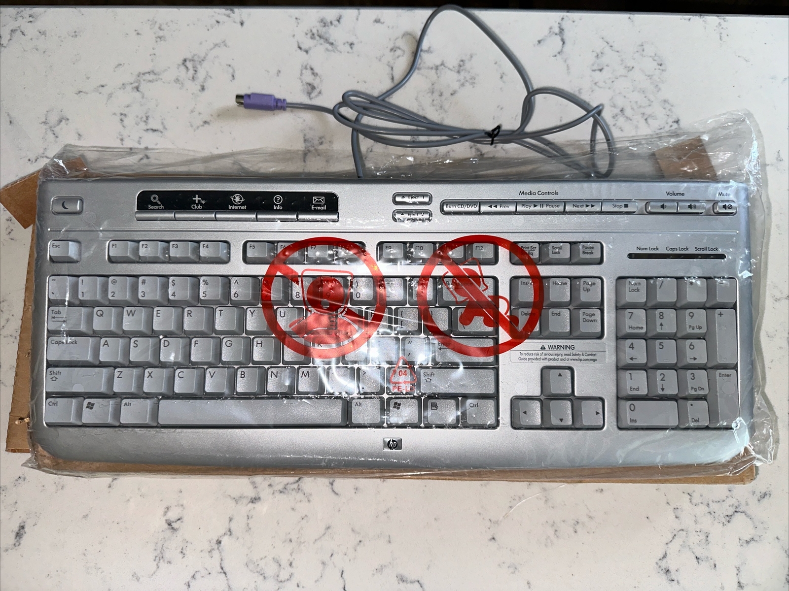 HP Internet Wired Computer Keyboard PN 5187-7583 Model 5181 for sale ...