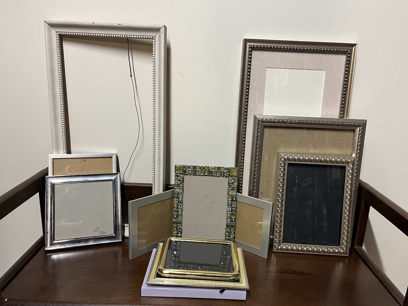 Lot Of 11 Assorted Picture Frames And 10 New Photo Mats | eBay