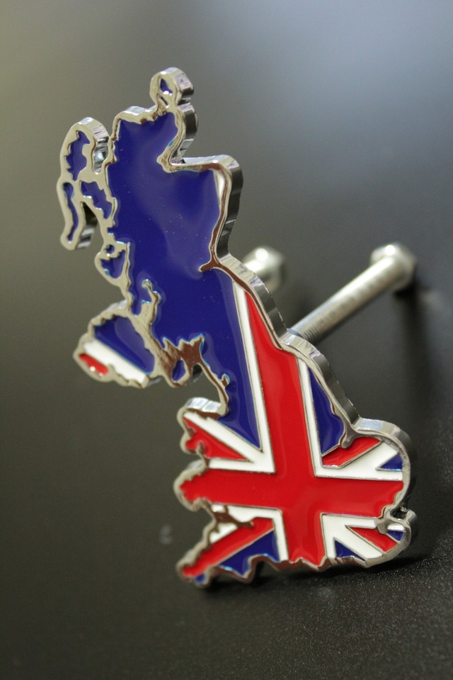Red Union Jack England British Flag 3D Metal Car Front Grille Badge ...