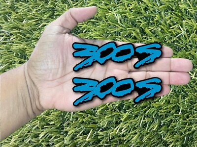 300 S Drip Car Emblem Badges Custom New Racing Aggressive Light Blue on ...
