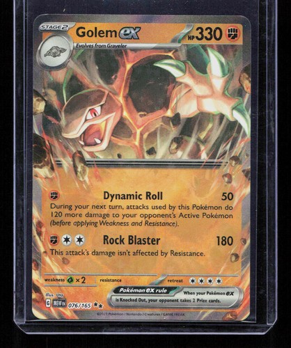 Golem ex SV: Scarlet & Violet 151 #076/165 Double Rare | eBay