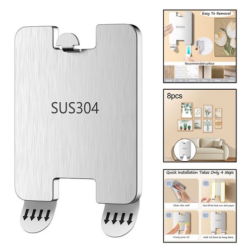 Lot solide et fiable de 8 accessoires pour accrocher photo en acier ...