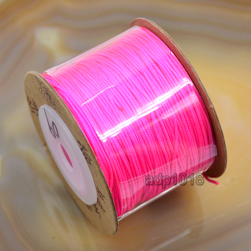 0.8mm Chinese Knot Nylon Cord Shamballa Macrame Beading Kumihimo String ...