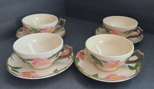 Vintage Franciscan Desert Rose Backstamp USA Flat Cup & Saucer Set set ...