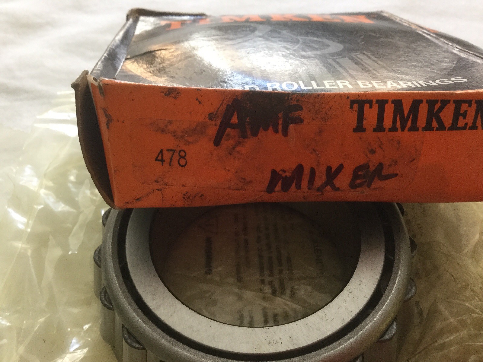 1 NEW Timken 478-472A, 472 Tapered Roller Cup and Timken 478 Tapered ...