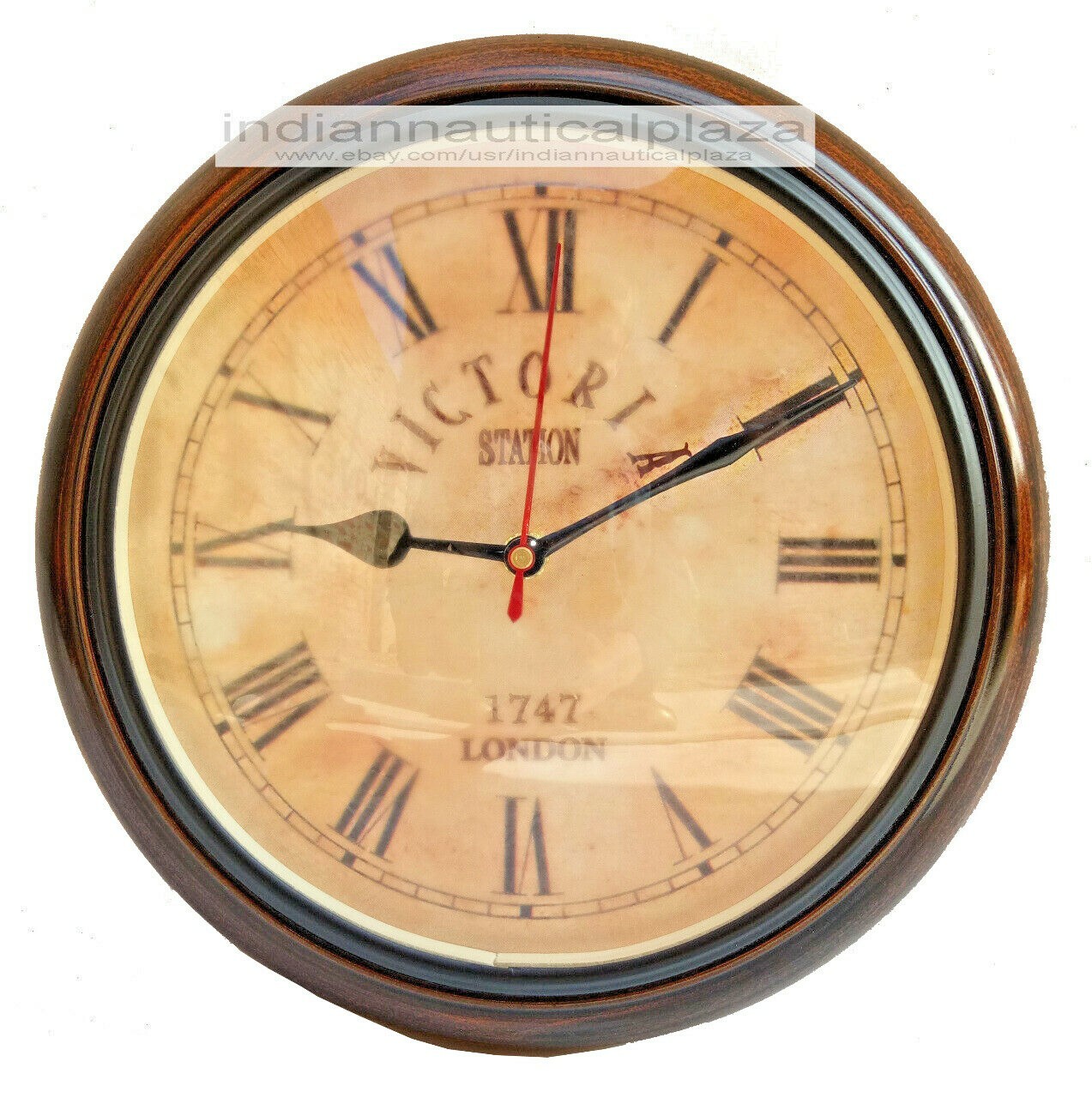 1947 VICTORIA STATION LONDON WALL CLOCK HANDMADE WOODEN 12"INCH ...