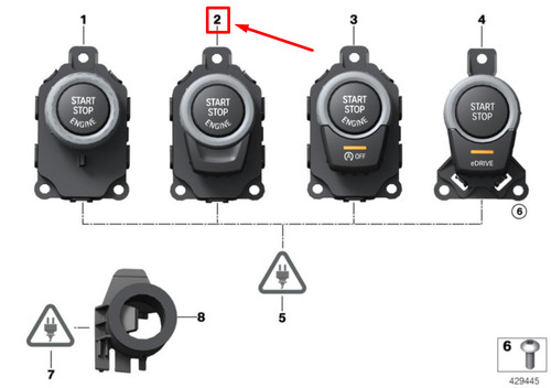NEW BMW 5 F10 START/STOP SWITCH 61319153833 9153833 ORIGINAL NO DUTY TO ...