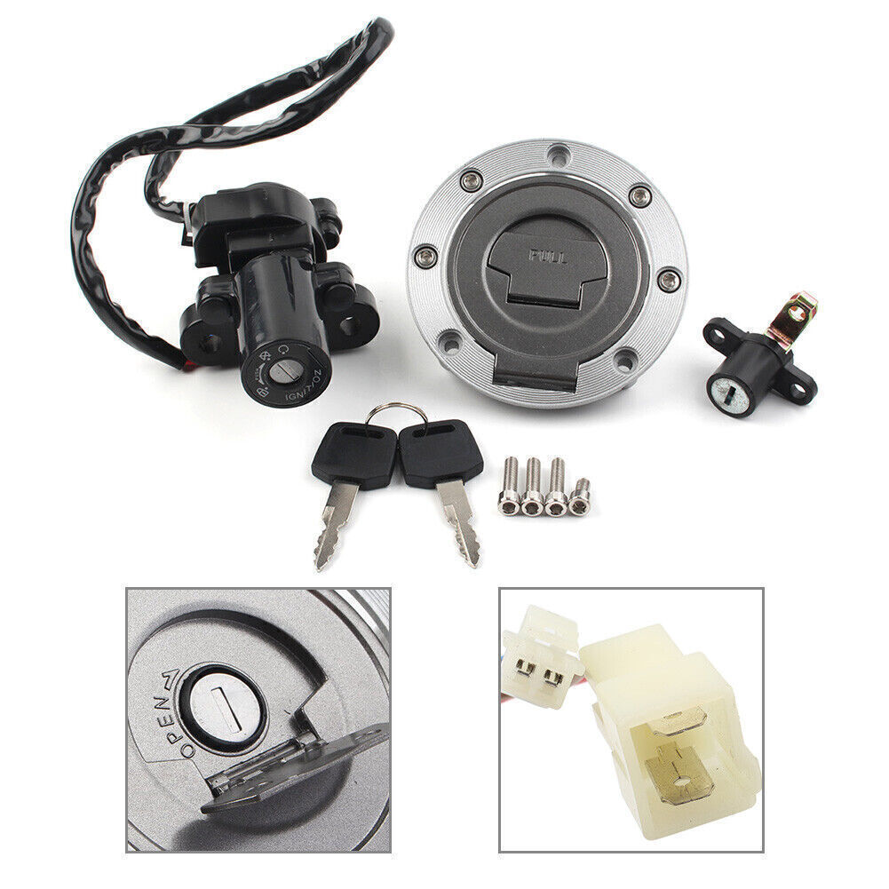 Ignition Switch Lock Fuel Gas Cap Key Set Fit Yamaha FZ09 FZ07 FZ1/FZ6 ...