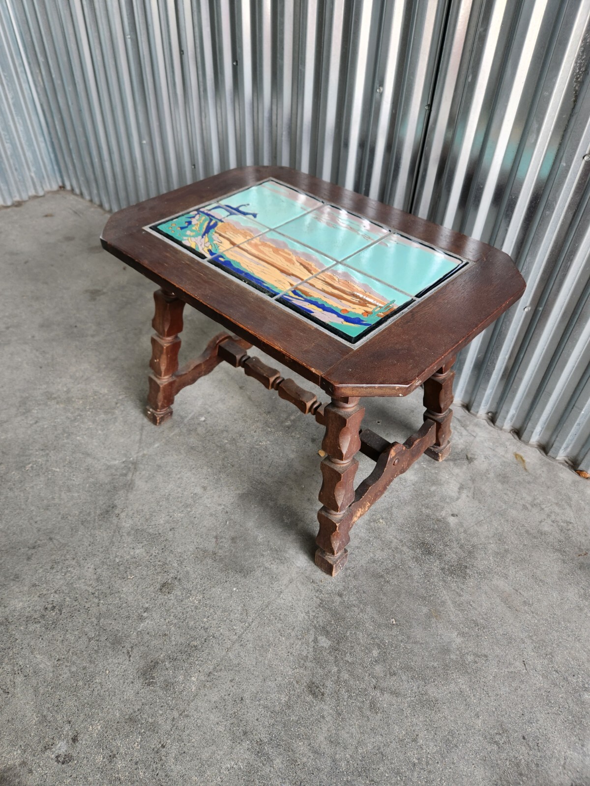 Rare Arts and Crafts California Tile Top Scenic Table | eBay