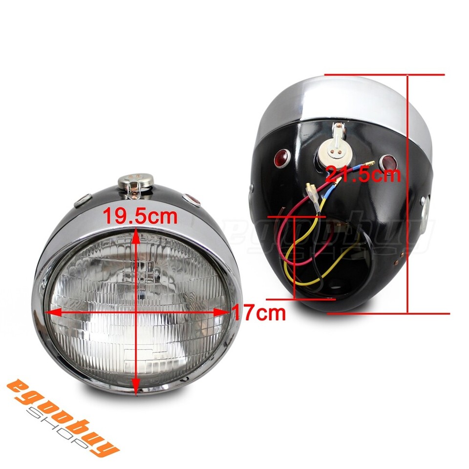 Motorcycle 7" Head Lamp Headlight For BMW M1 DBK KS R66 Replika Ural ...