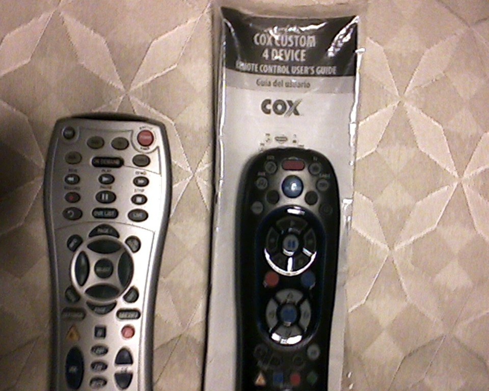 2 Cox Remotes 1- URC-8820-CISCO Genuine Cable Box Remote Control Back ...