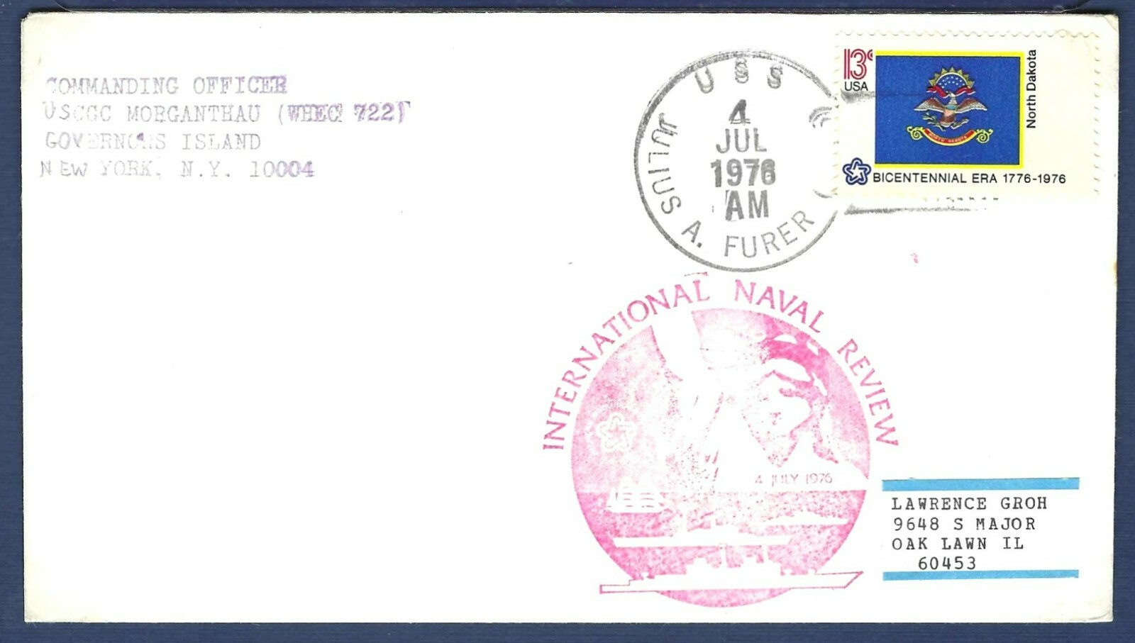 USCGC MORGANTHAU Coast Guard Cutter Naval Cover | eBay