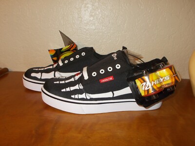 Heelys Skeleton Black White Lace Up Wheeled Sneakers Size 9 Men's | eBay