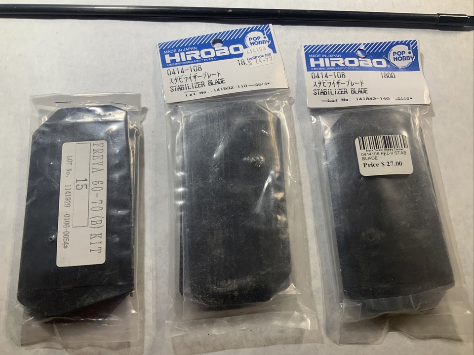 HIROBO Eagle Freya 60-70 Stabilizer Blade Pair 0414-108 Helicopter Part ...