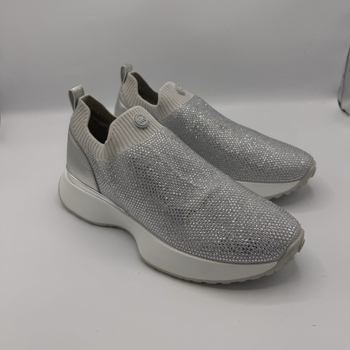 Michael Kors Ari Stretch Knit Crystal Embellished Slip On Wedge ...