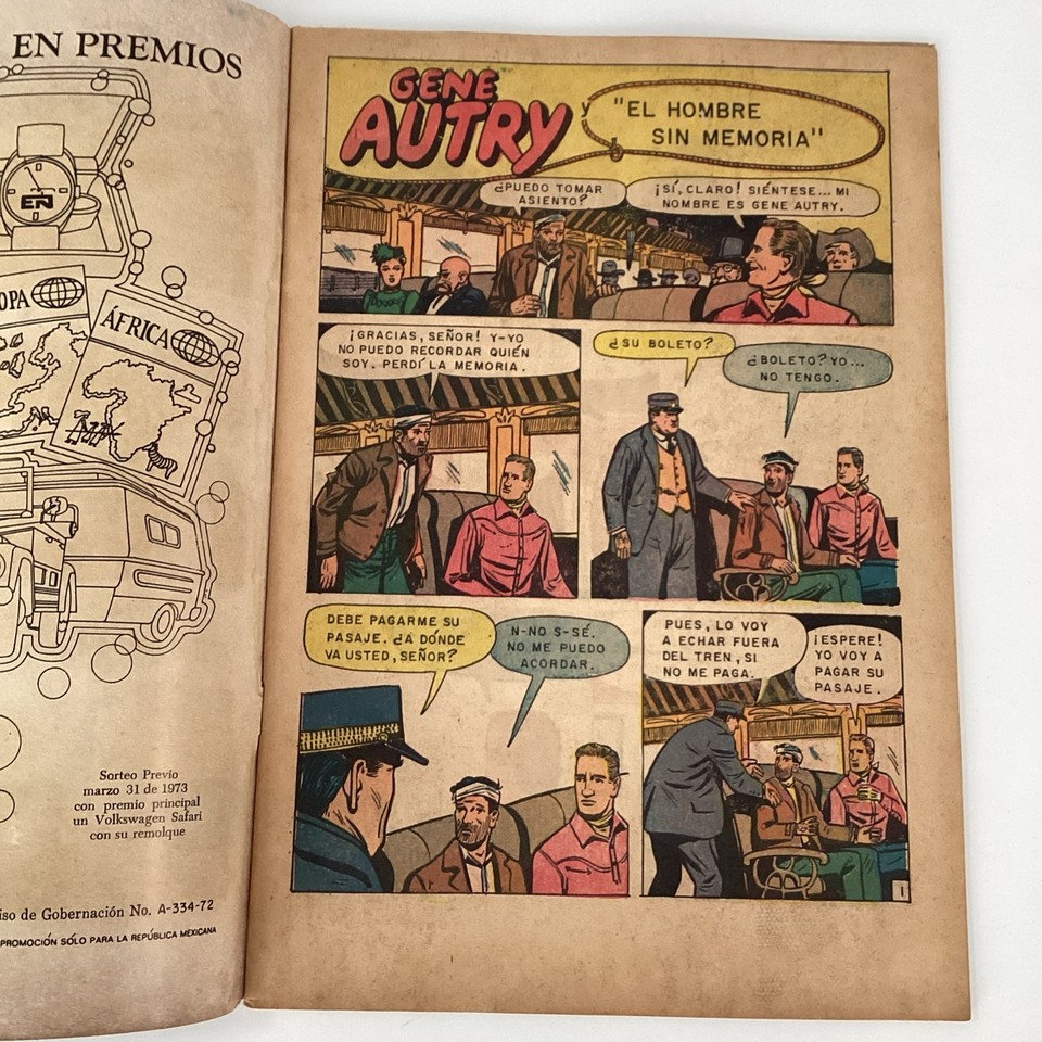 1973 SPANISH MEXICAN COMICS GENE AUTRY 281 WESTERN EDITORIAL NOVARO ...