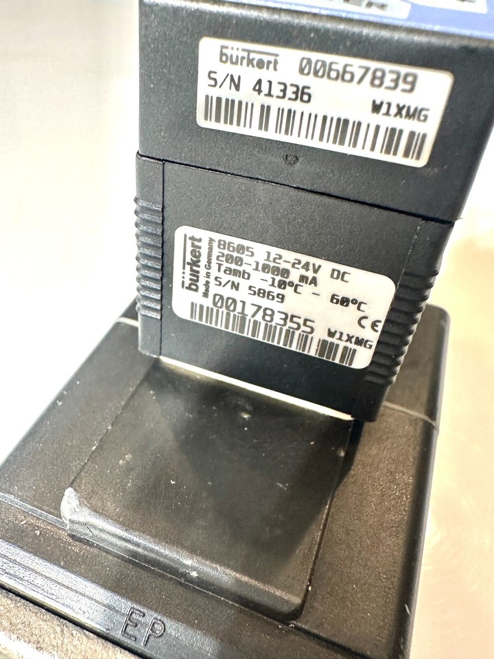Burkert 2875 FKM Solenoid Control Valve S/S 1/2" NPT + 8605 Digital ...