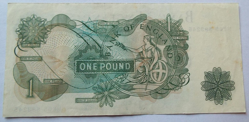 1970s Bank of England J Page £1 Pound Note Britain United Kingdom ...