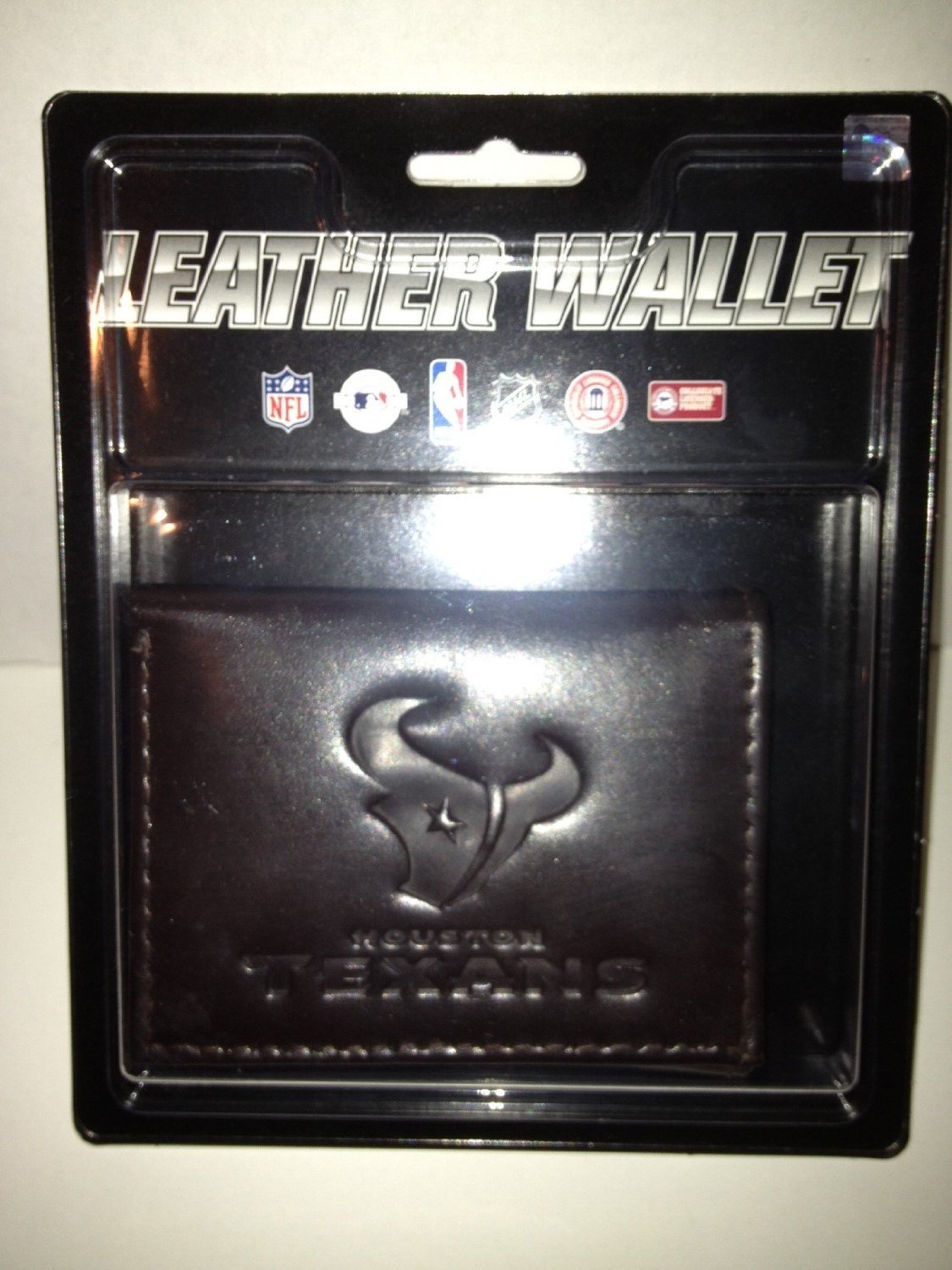 Houston Texans Brown Tri-Fold Leather Wallet | eBay