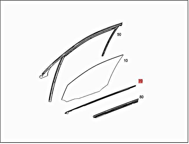 Genuine Sealing Rail Mercedes MERCEDES BBDC S204 W204 Sedan 2047253265 ...