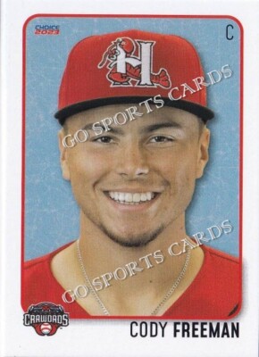 2023 Hickory Crawdads 1st Cody Freeman RC Rookie Texas Rangers | eBay