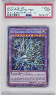 BLUE-EYES ALTERNATIVE ULTIMATE DRAGON HOLO YUGIOH GOLD SARC-1 PSA MINT ...