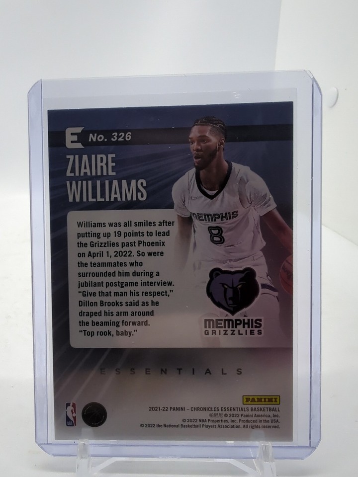 2021-22 Panini Chronicles Essentials Ziare Williams RC Pink | eBay