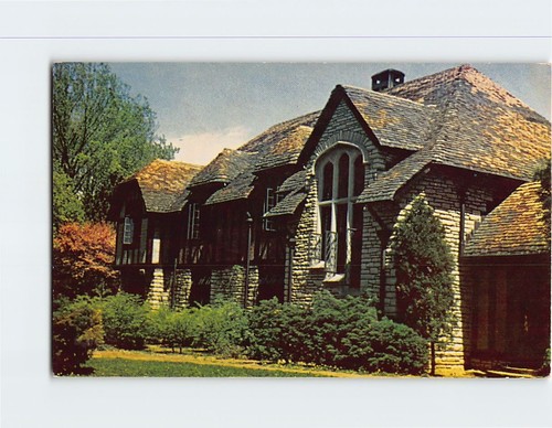 Postcard Lillian Brewer Buck House Principia College Elsah Illinois USA ...