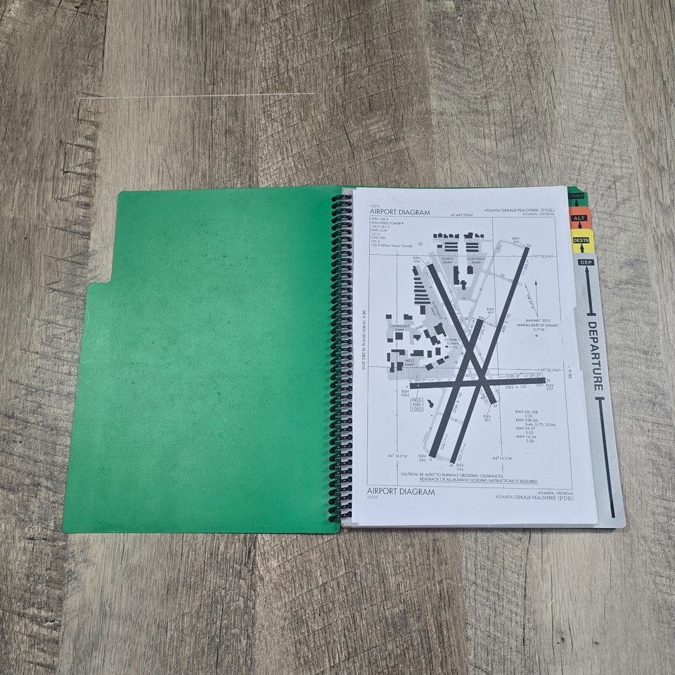IFR Flight File Chart Planner Organizer Spiral Bound Airplane Pilot ...