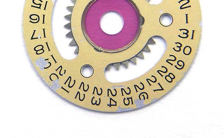 Genuine Rolex 2135-6900 Serif Open 6 Beige Date Wheel Disc Ladies Watch ...