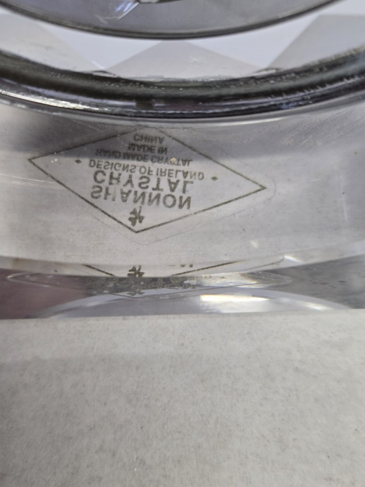 🕰️ Rare Shannon Center Swivel Modern Square Clear Crystal Quartz Clock ...