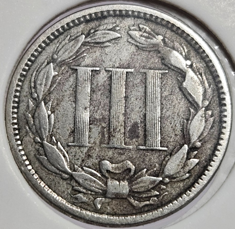 1873 Three Cent Nickel Piece 3C Open 3 Ungraded US Type Coin ...