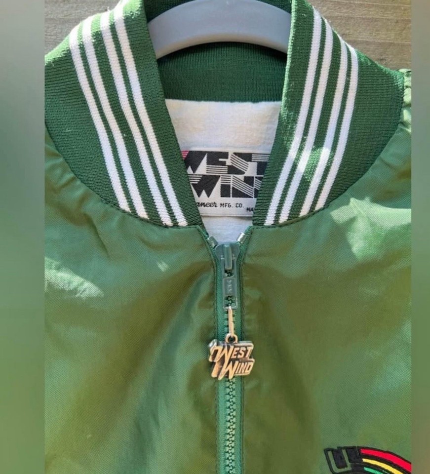 Vintage UH University Of Hawaii Manoa Pullover Satin Jacket Large Retro ...
