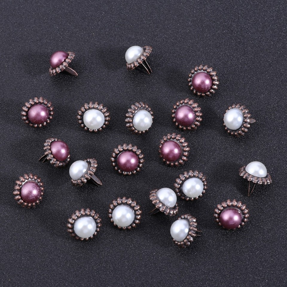 20 PC Paper Fasteners Round Scrapbooking Brads Pearl for Crafting ...