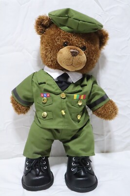 Build A Bear Green Military General Bear Plush Stuffed Animal 18in | eBay