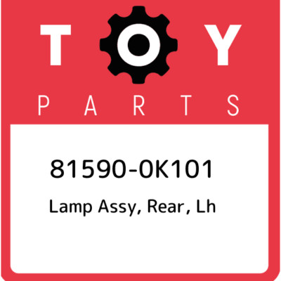 81590-0K101 Toyota Lamp assy, rear, lh 815900K101, New Genuine OEM Part ...