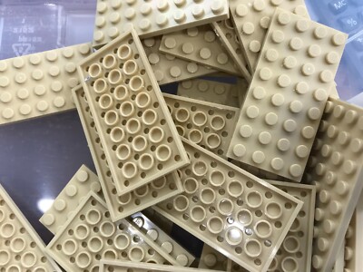 LEGO PIECES- # 3035-TAN- 4 X 8 BASE PLATES- 5 PIECES | eBay