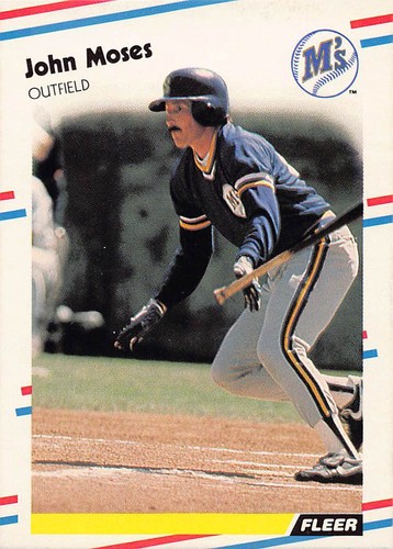 John Moses 1988 Fleer 381 Seattle Mariners BASEBALL Card | eBay