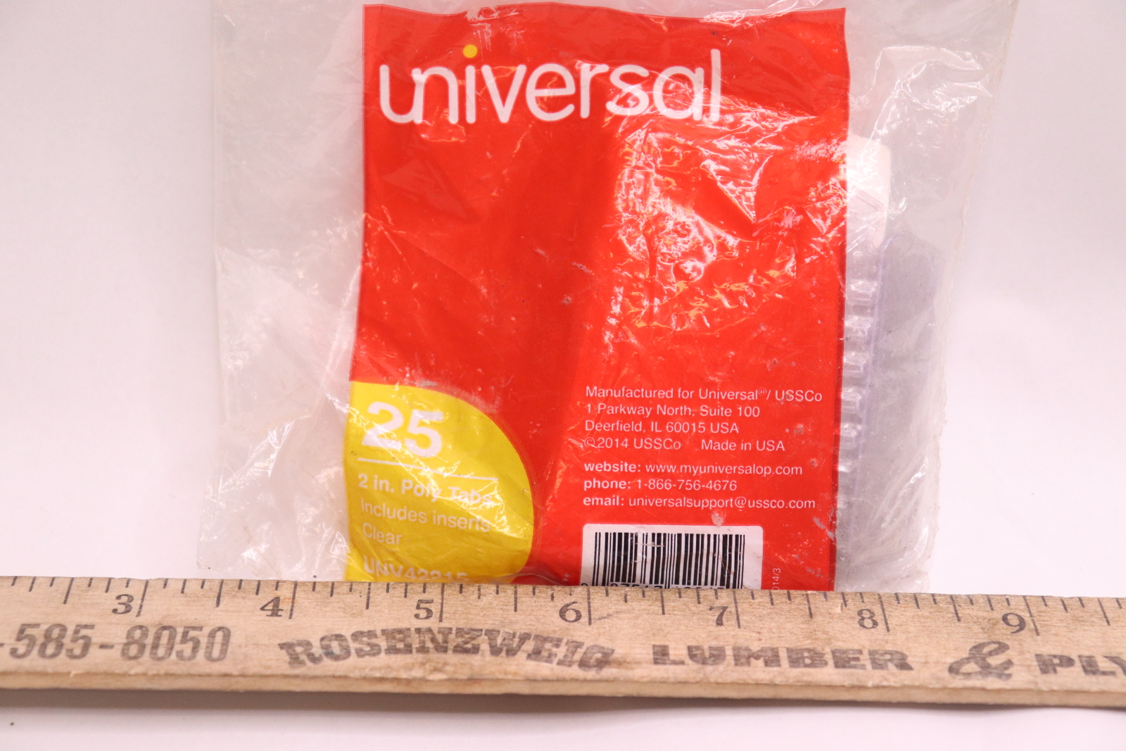 (25-Pk) Universal Hanging File Folder Index Tabs Plastic Clear 1/5 x 2. ...