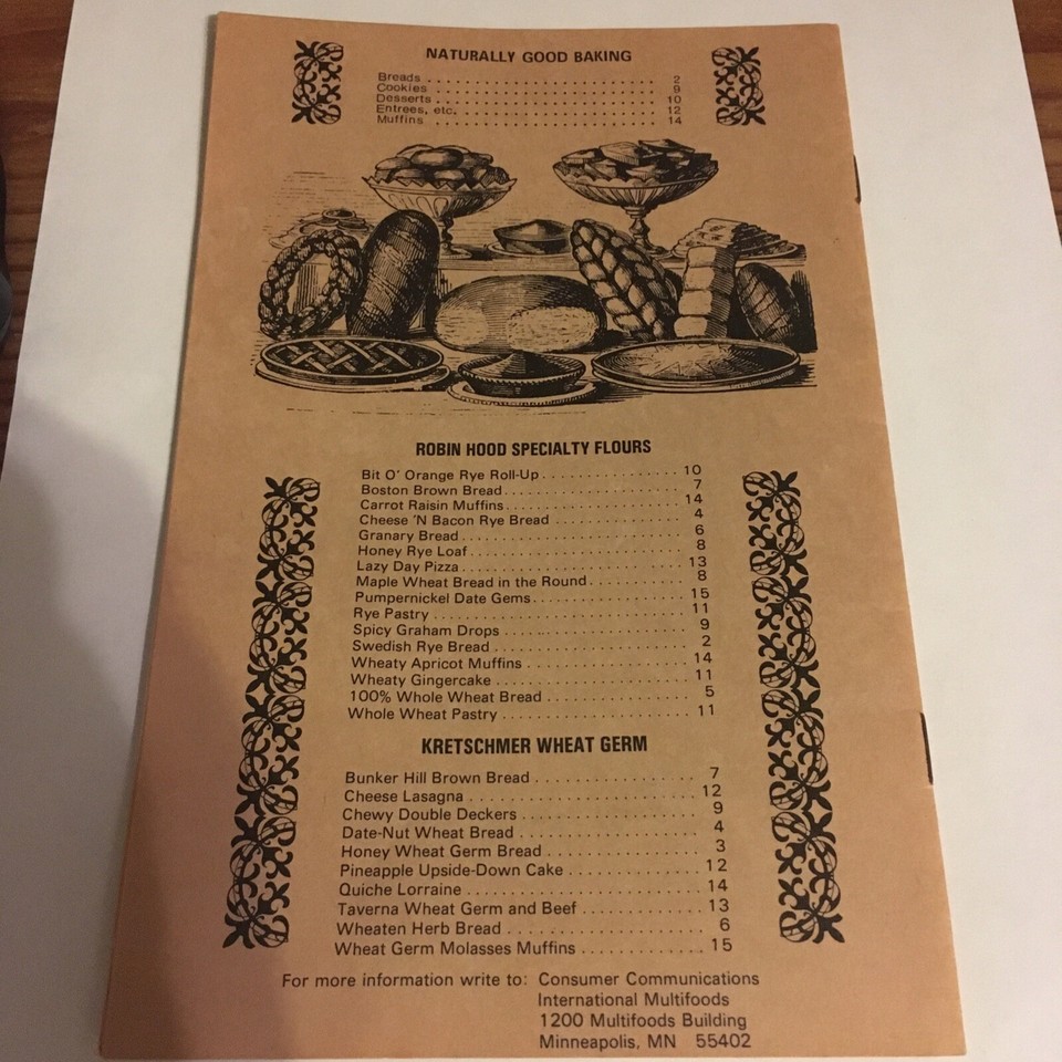 Robin Hood Naturally Good Baking Cookbook Book Recipes Bread Cookies ...