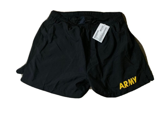 Army PT Shorts APFU Physical Fitness Training Trunks Black Military ...