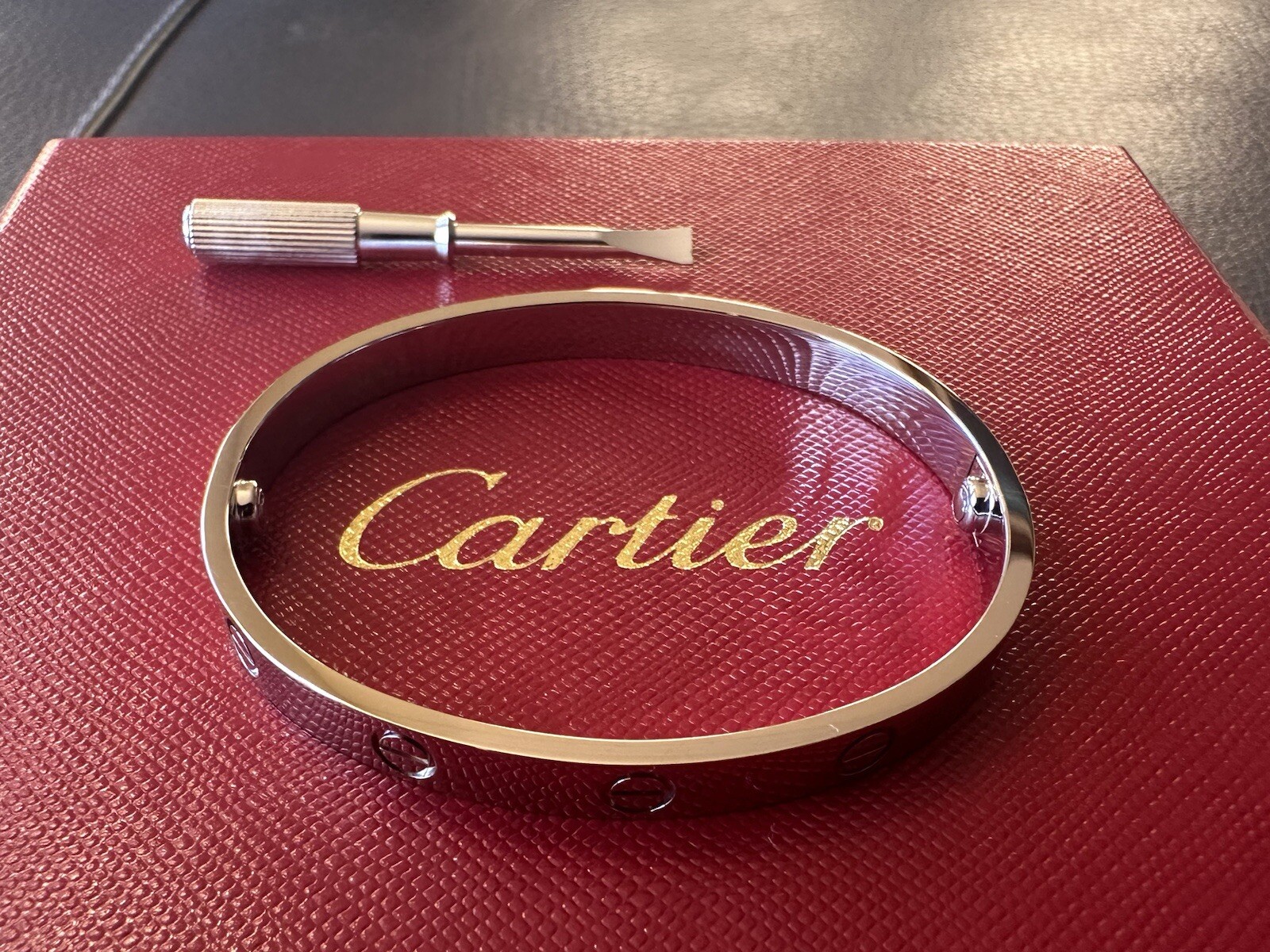 Cartier Love Bracelet, Classic Model, 18K White Gold … - Gem