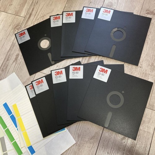 3M 8-inch floppy Disk FD/2D 256 Double Side Density Set of 10 w ...