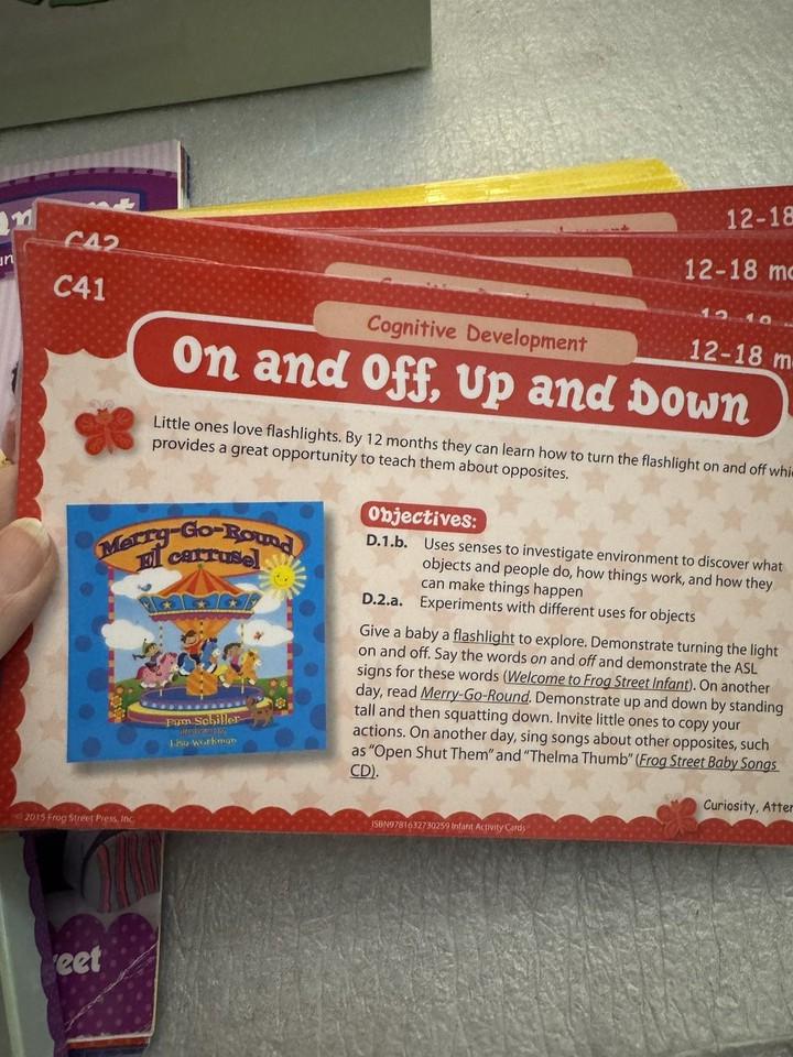 Frog Street Infant Photo Activity Cards Set 0-18 Months Home School ...