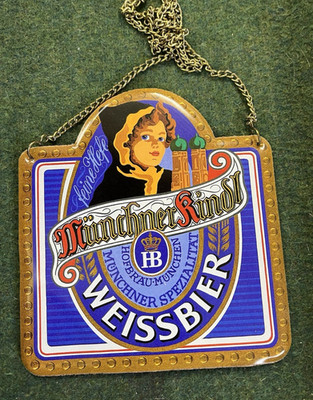 Münchner Kindl Weissbier Zapfhahnschild RA39 | eBay.de