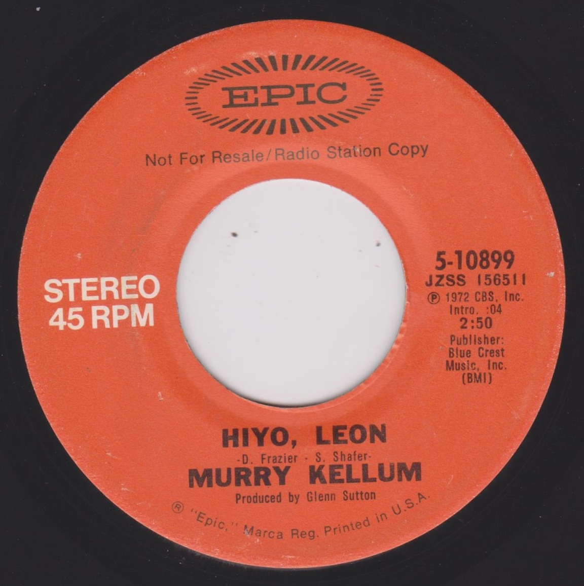 MURRY KELLUM {70s Country Southern Rock 45} HIYO, LEON ♫hear promo | eBay