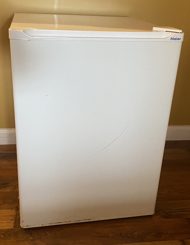 White Haier Mini Fridge Haier HRF 136B Single Door Refrigerator Black