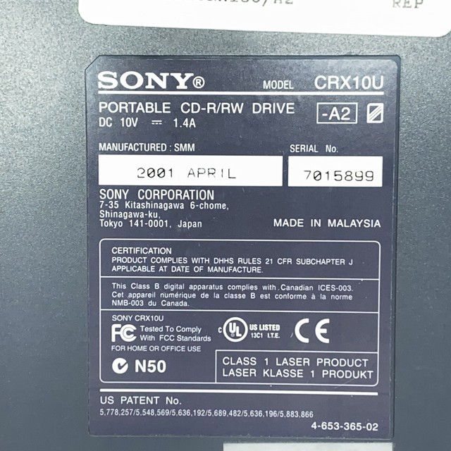 Sony CRX 10U External CD-RW Burner for sale online | eBay