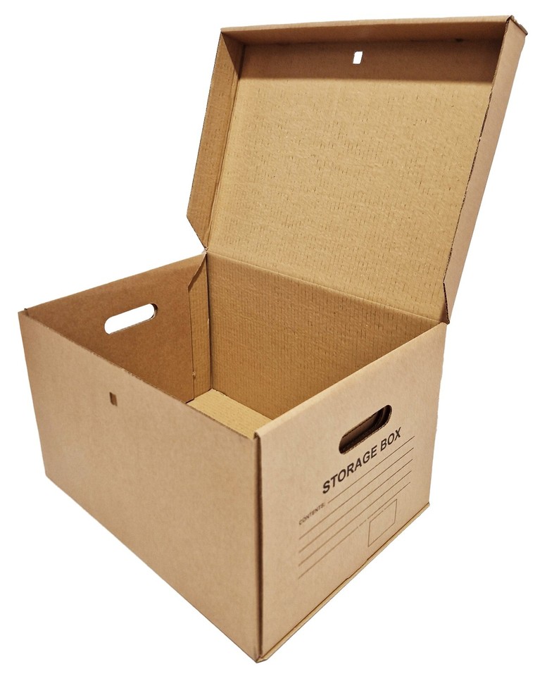 STRONG A4 FILING ARCHIVE STORAGE REMOVAL CARDBOARD BOXES WITH HANDLES ...