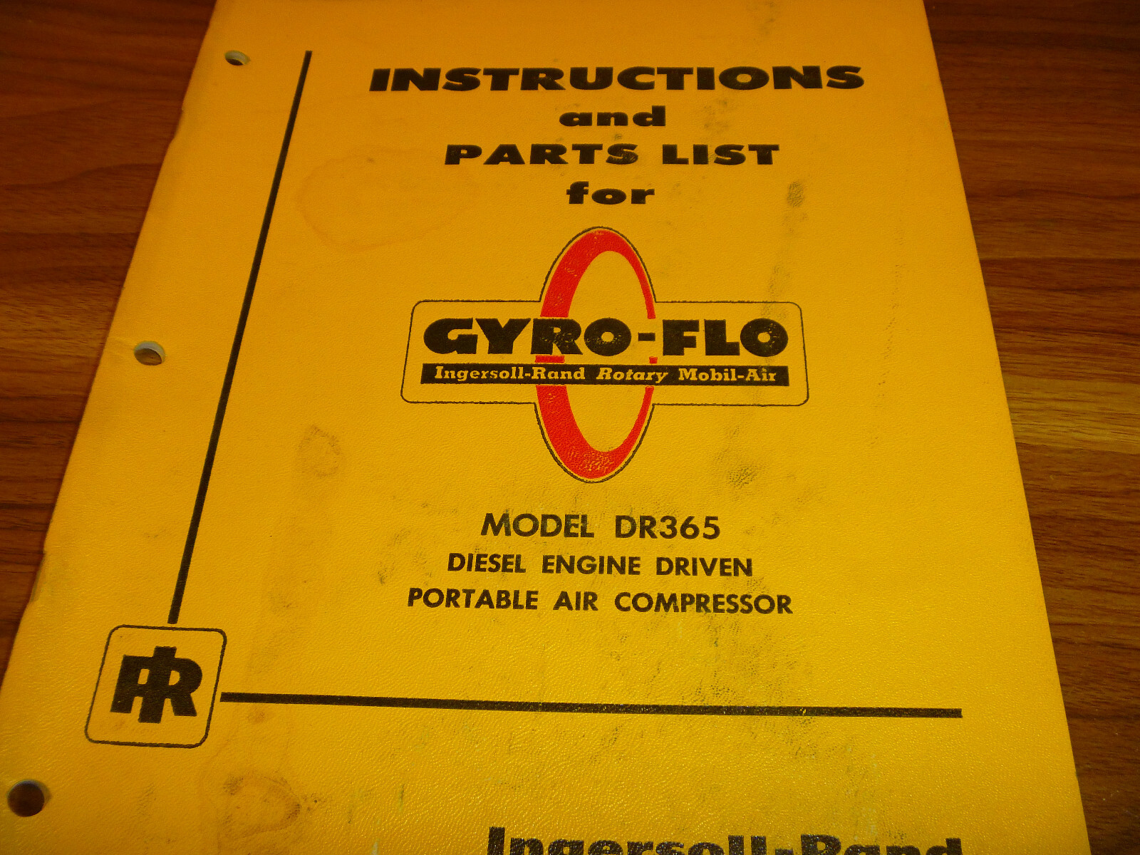 Ingersoll Rand Gyro Flo DR365 Air Compressor Operator Maintenance Parts ...